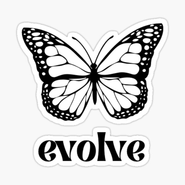 "Evolve Butterfly" Sticker for Sale by morphoclub | Redbubble