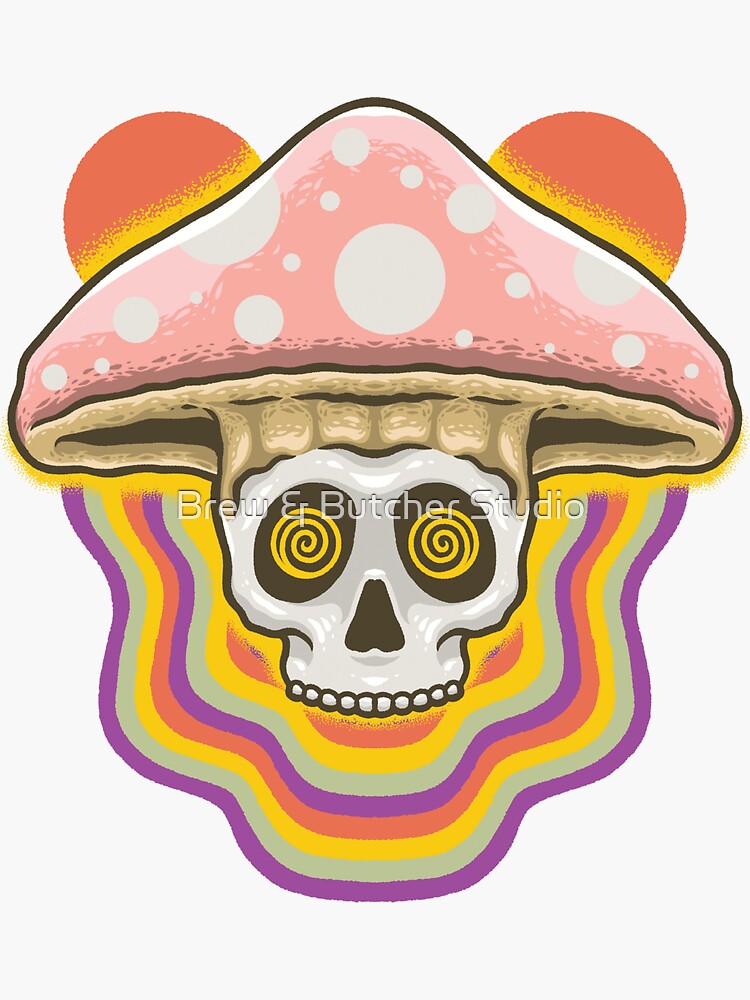 "Trippy Skull" Sticker for Sale by niksnikossss69 | Redbubble