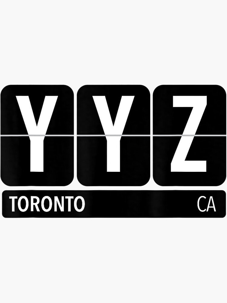 "Yyz Toronto Canada Travel Souvenir White Text" Sticker for Sale by ...