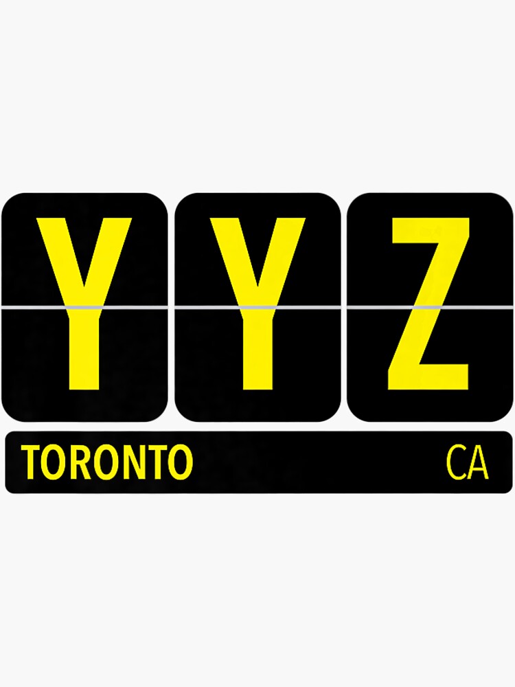 "Yyz Toronto Canada Travel Souvenir Yellow" Sticker for Sale by ...