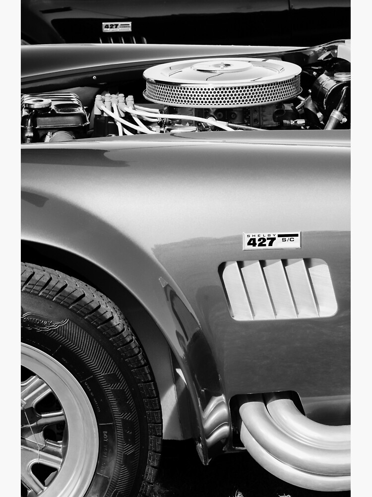 "Shelby Cobra 427 Engine -0998bw" Art Print by jilljreger | Redbubble