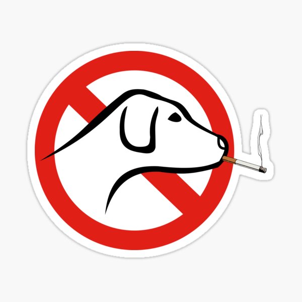 "NO SMOKING DOGS" Sticker for Sale by Doodle-Factory | Redbubble