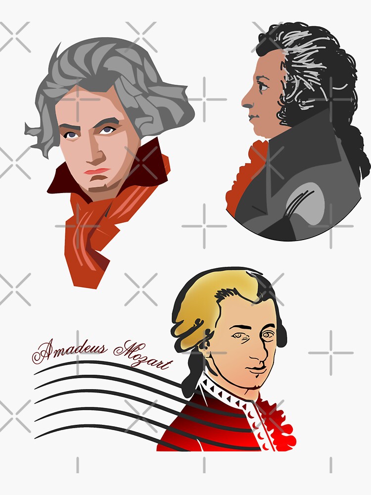 "Musicfans .... 38 Mozart" Sticker for Sale by aprajoos | Redbubble