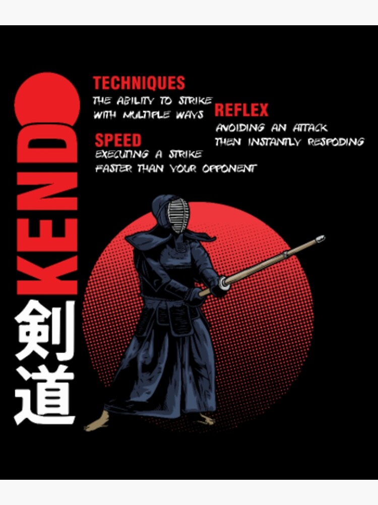 "Kendo Fighter Bogu Katana Shinai Samurai Ninja" Poster for Sale by ...