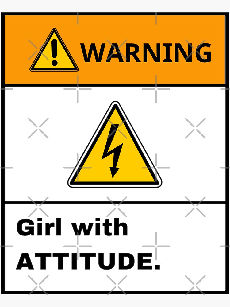 "Girl with Attitude" Sticker for Sale by Rizeup1 | Redbubble