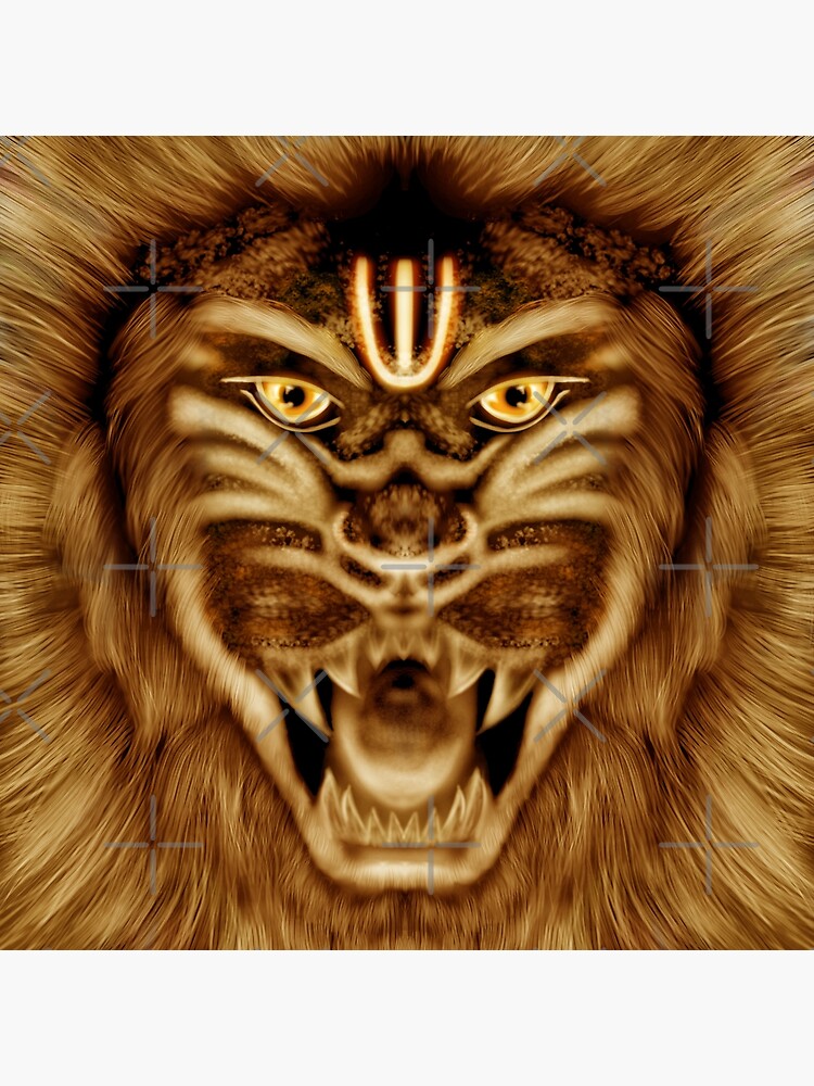 "Lord Narasimha - Angry form of Lord Vishnu" Canvas Print for Sale by ...