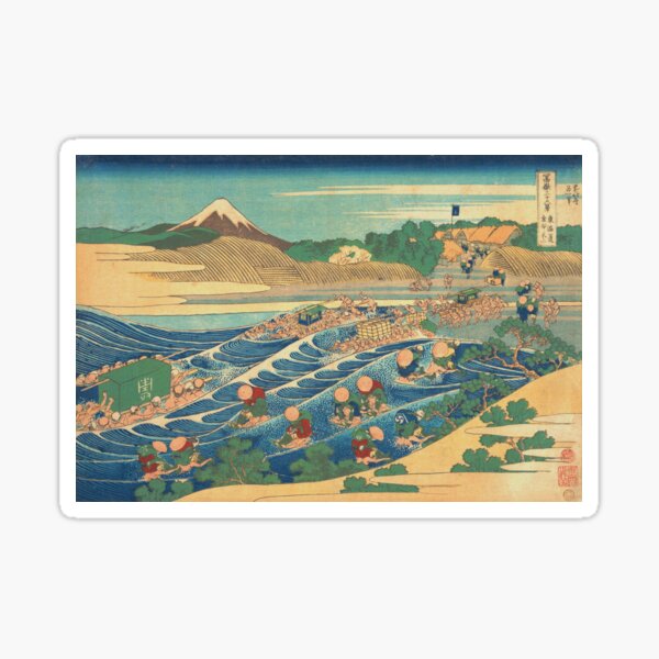"Thirty-six Views of Mount Fuji (Kanaya)" Sticker by Meta-Man | Redbubble