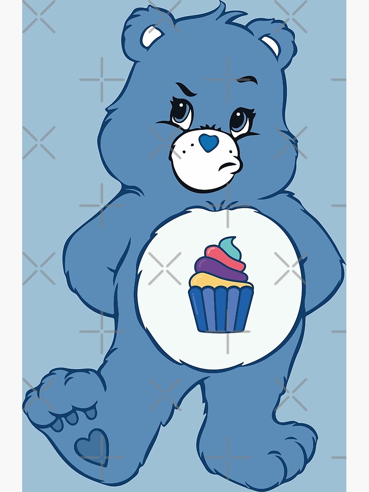 Póster «Camiseta divertida de oso azul de dibujos animados» de ...