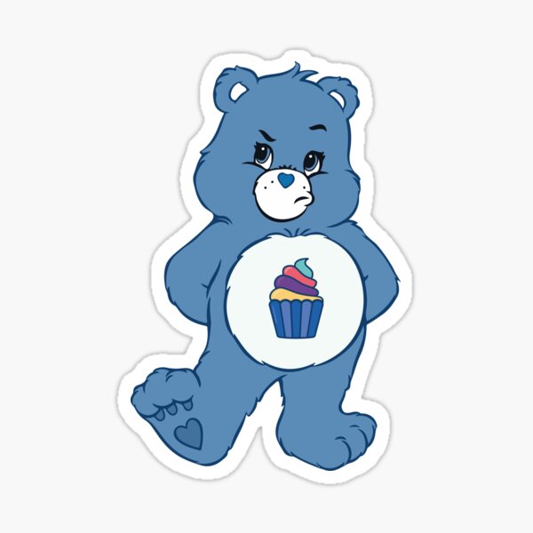 Pegatina «Camiseta divertida de oso azul de dibujos animados» de ...