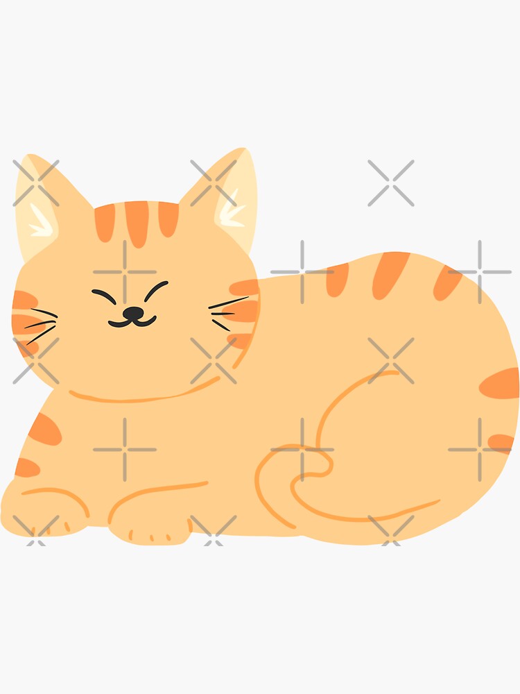 "Ginger Cat" Sticker for Sale by Maple3Studio | Redbubble