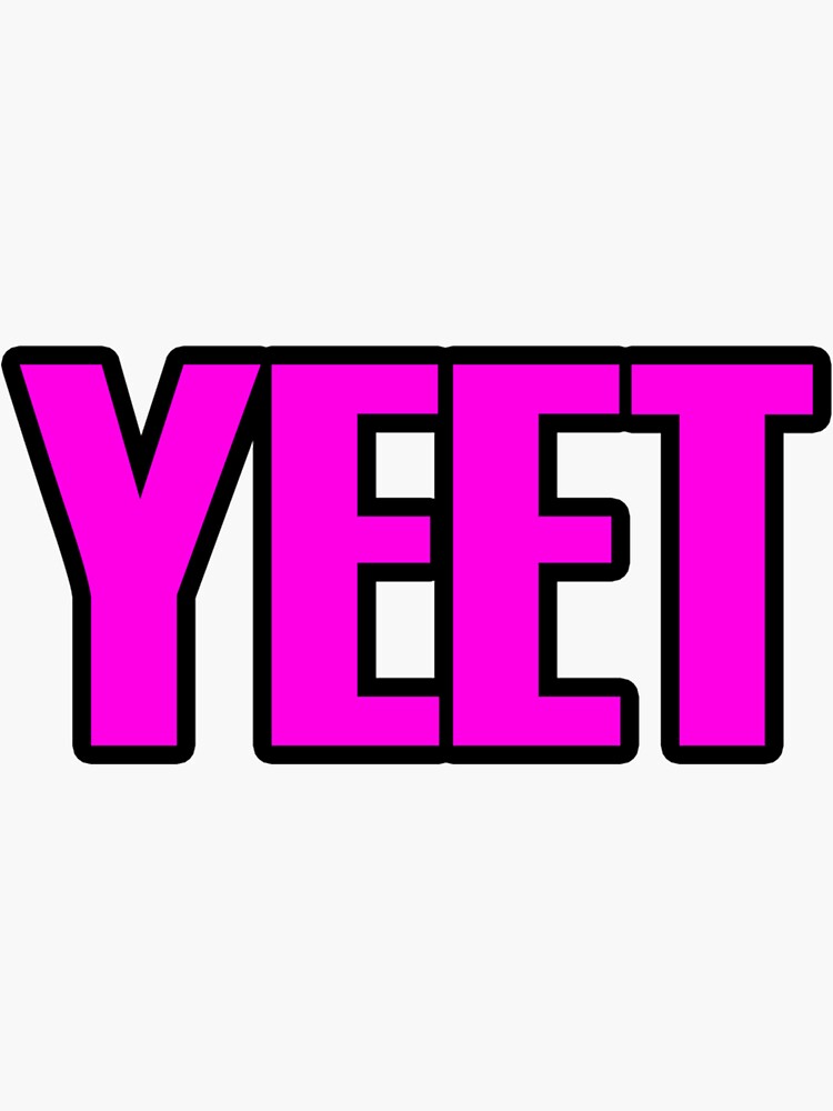 "Pink Funny Yeet Popular Meme Pullover" Sticker for Sale by LancKag ...