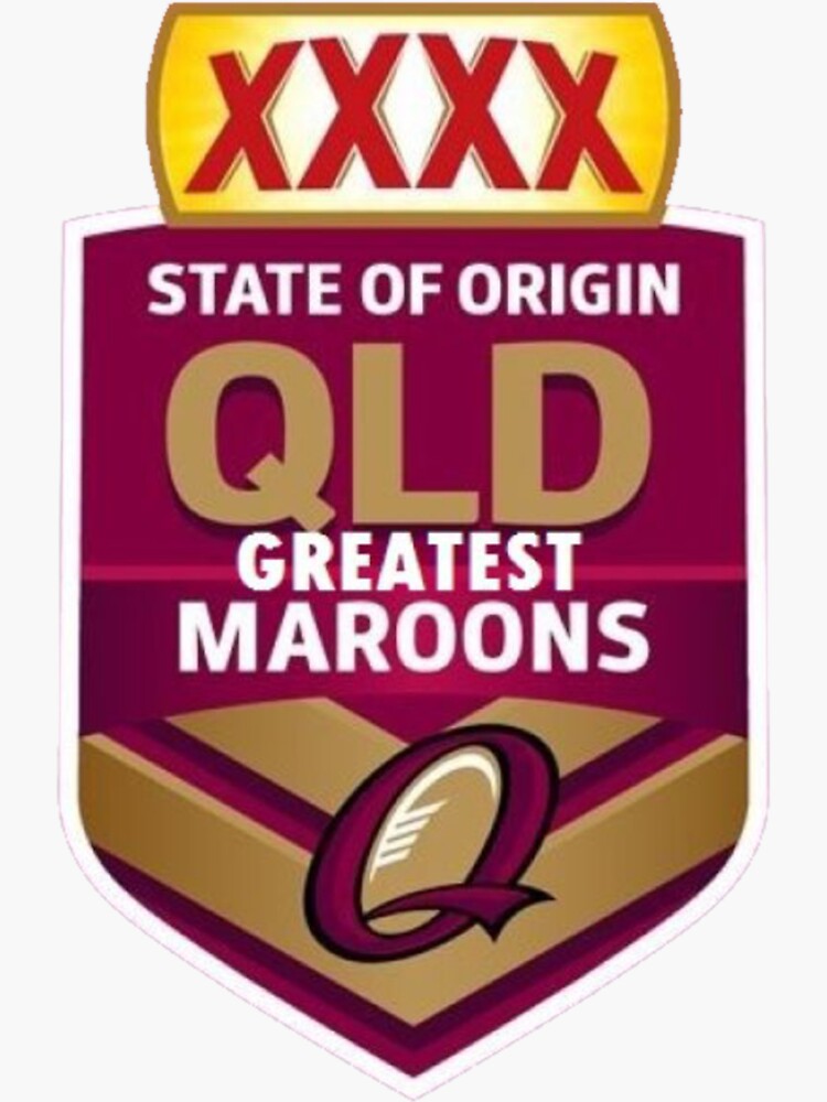 "queensland maroons " Sticker for Sale by StereoShirts | Redbubble