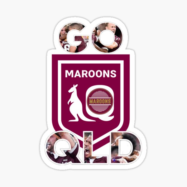 "queensland maroons " Sticker for Sale by StereoShirts | Redbubble