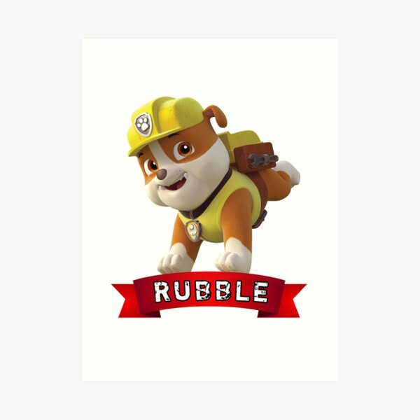 "Paw patrol logo stickers | paw patrol rubble" Art Print for Sale by ...