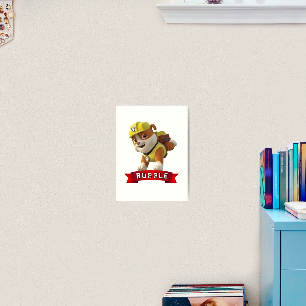 "Paw patrol logo stickers | paw patrol rubble" Art Print for Sale by ...