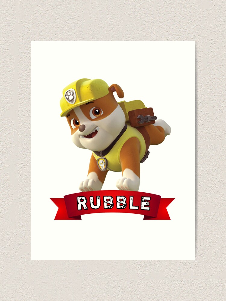 "Paw patrol logo stickers | paw patrol rubble" Art Print for Sale by ...