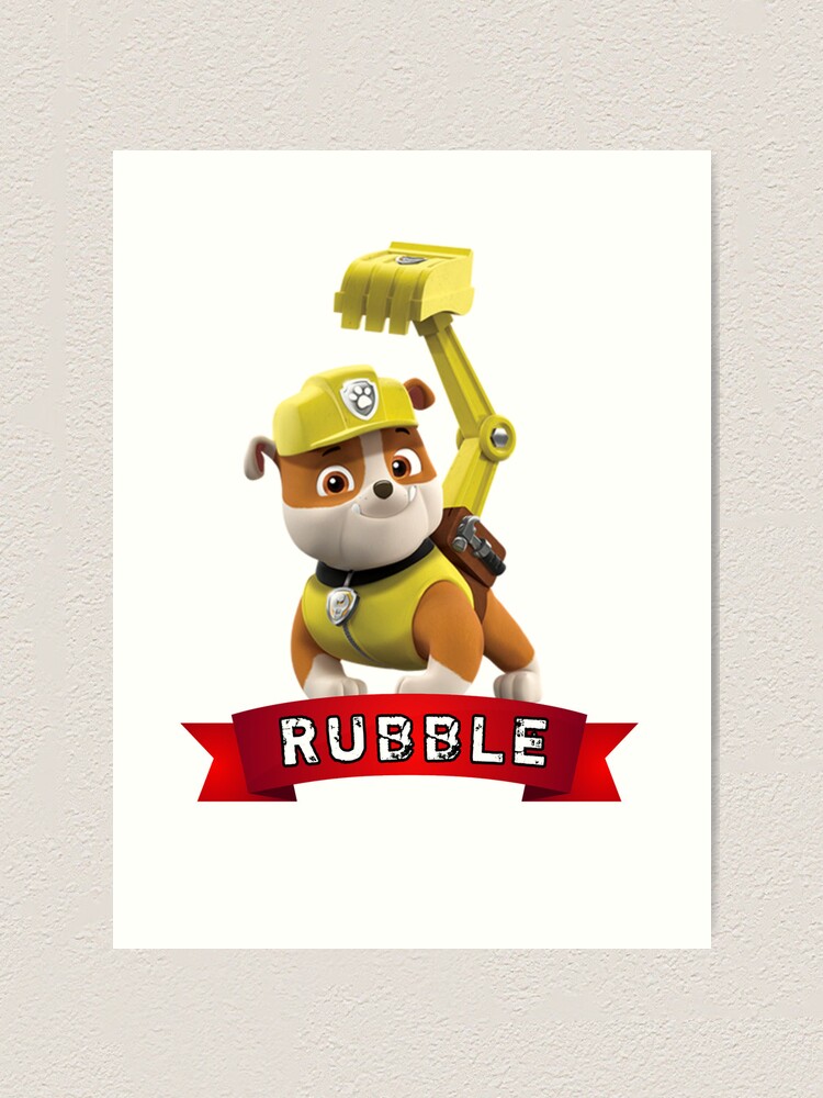 "Paw patrol logo stickers | paw patrol rubble" Art Print for Sale by ...