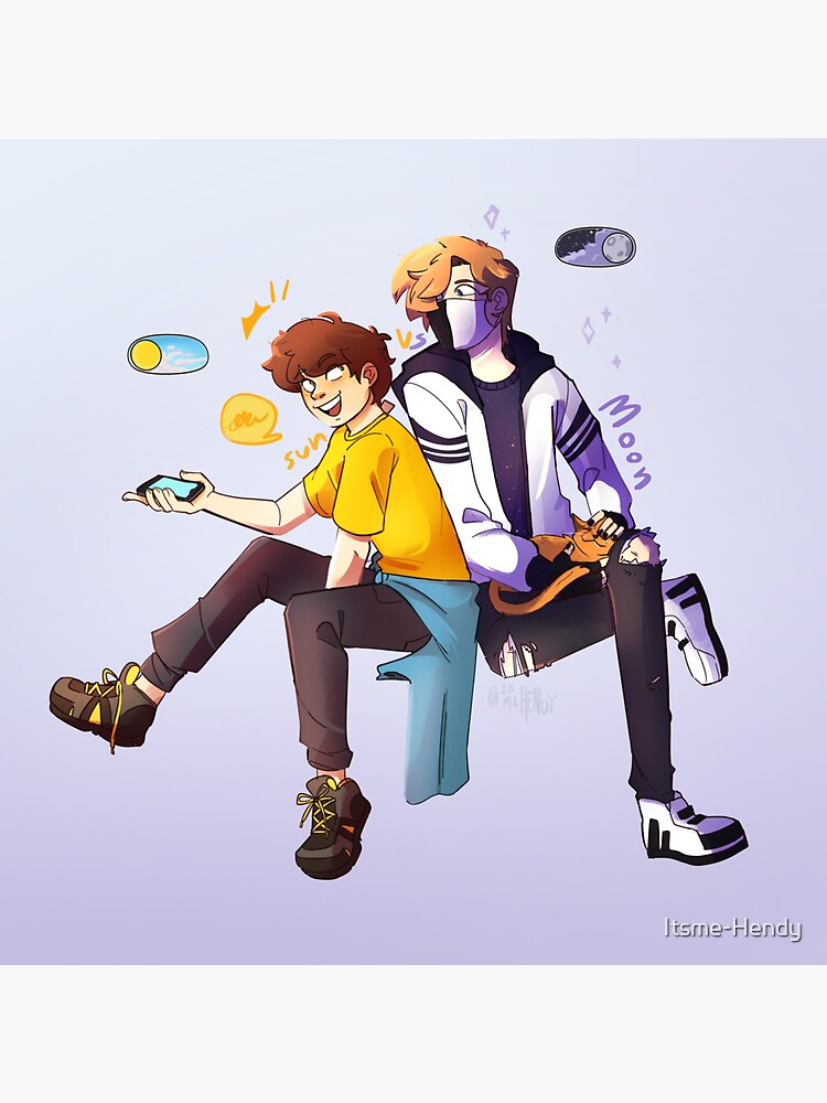 "sun and moon (bee duo)" Sticker for Sale by Itsme-Hendy | Redbubble