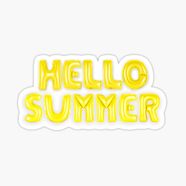 "Hello Summer With Yellow Color" Sticker for Sale by TycoonArt | Redbubble