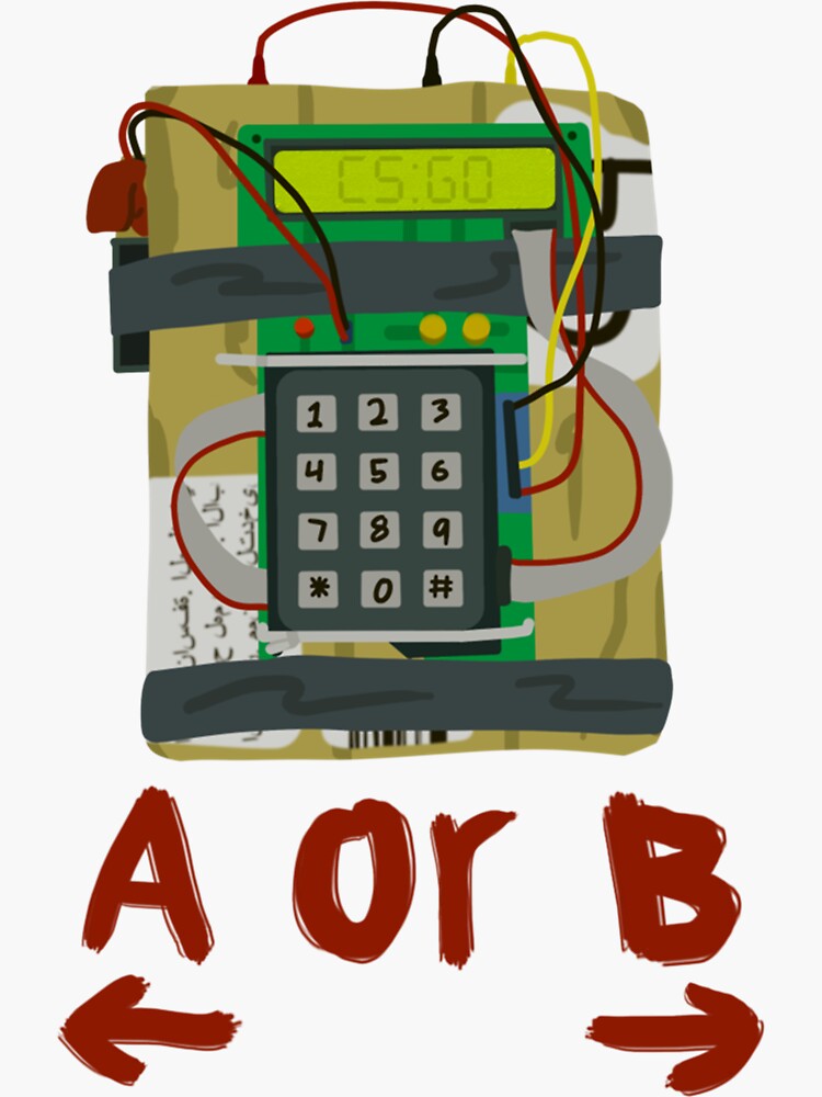 "Counter Strike Bomb Text " Sticker for Sale by pUMBLEc | Redbubble
