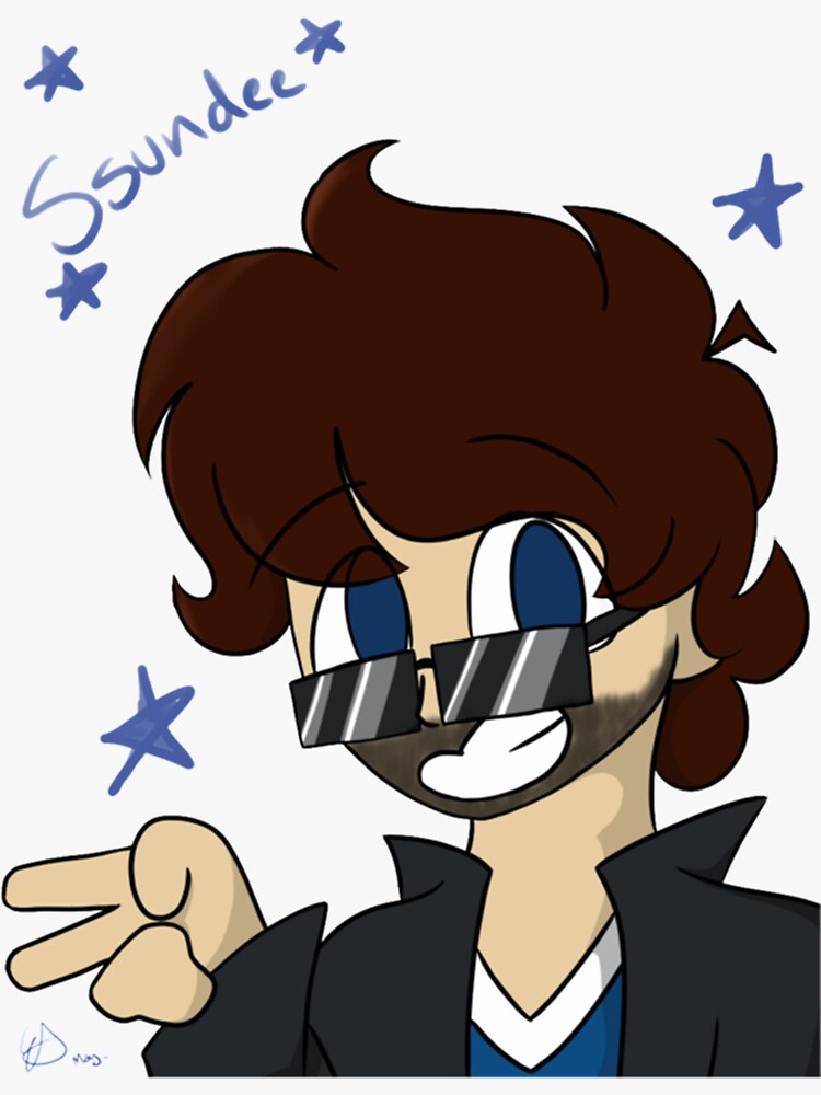 "Ssundee " Sticker for Sale by BeatriceaOrozco | Redbubble