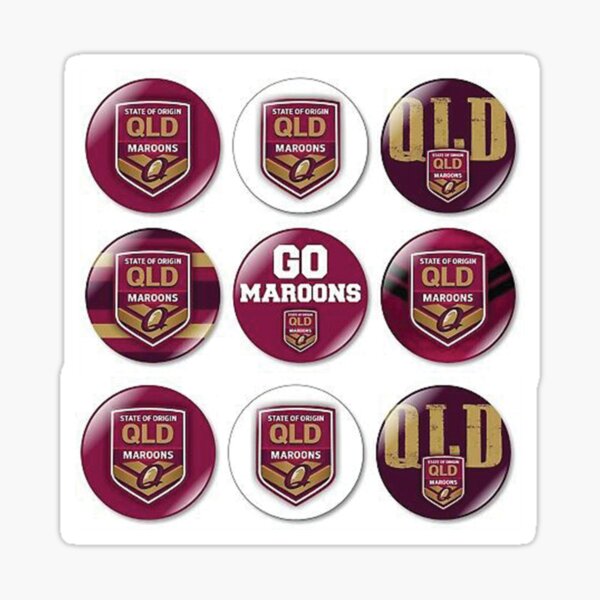 "of queensland maroons Long " Sticker for Sale by peaceloveNH | Redbubble