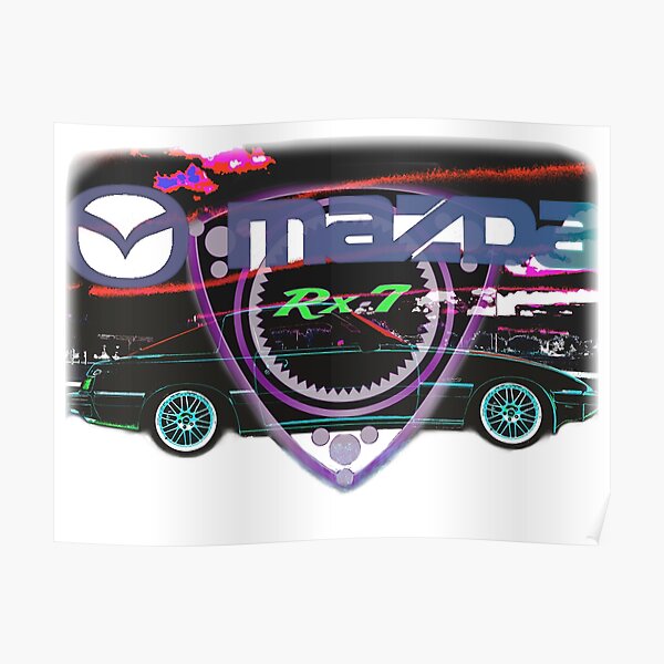 "Mazda RX7 Rotary " Poster for Sale by oztuning | Redbubble