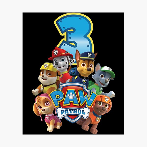 "paw patrol logo " Photographic Print for Sale by PrintdesignzF | Redbubble