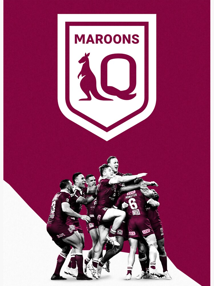 "QUEENSLAND MAROONS " Sticker for Sale by peaceloveNH | Redbubble