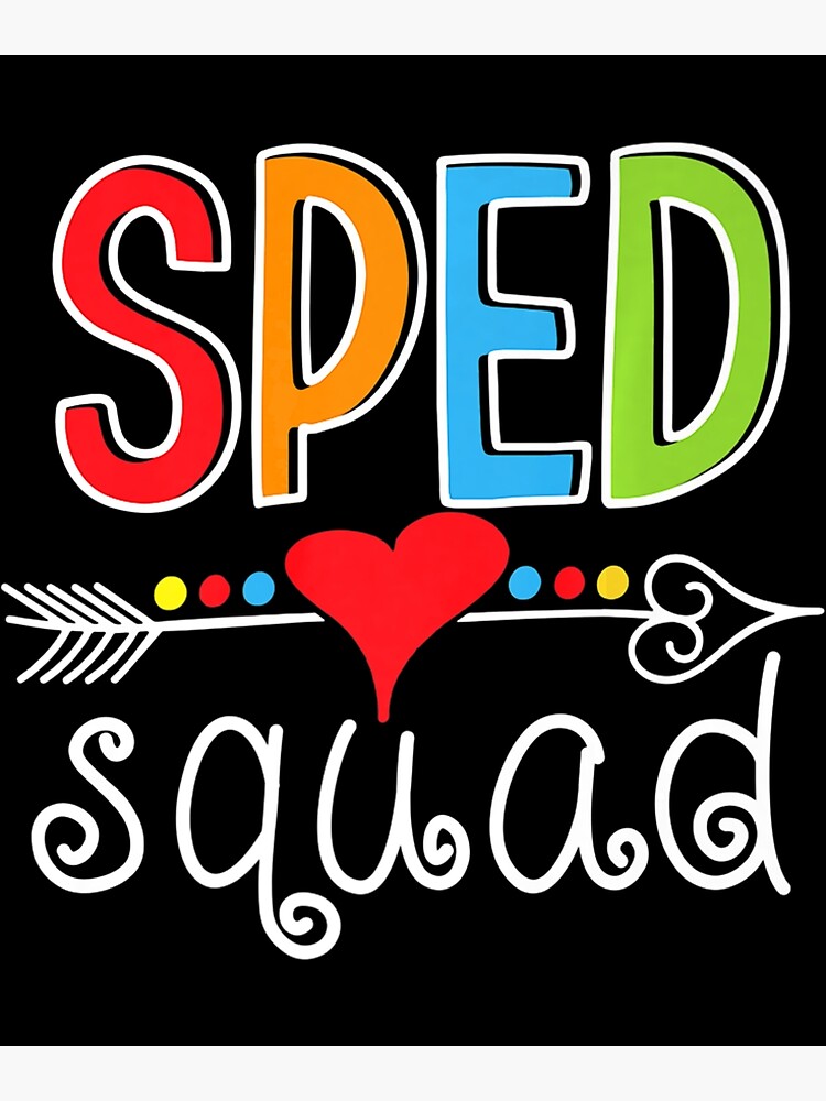Poster « Speed Squad Retour à l'école Équipe Special Ed Teacher Premium ...