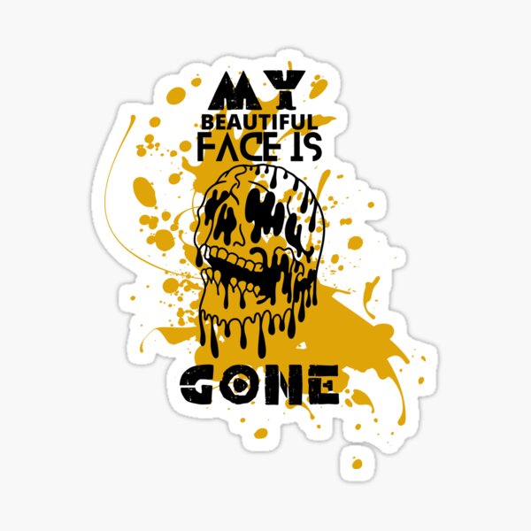"beautiful face is gone" Sticker for Sale by RERM | Redbubble