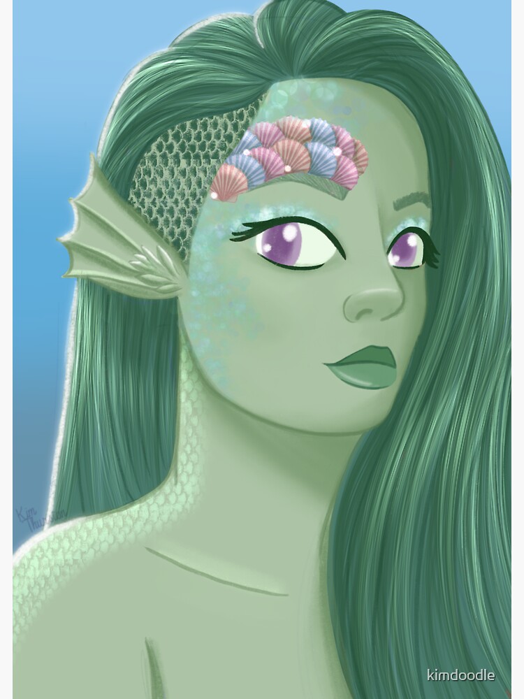 "Festival vibes Mermaid" Sticker for Sale by kimdoodle | Redbubble