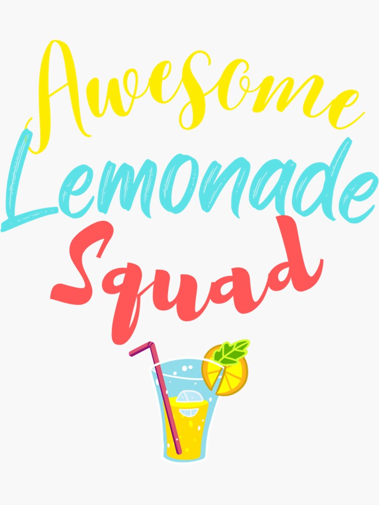 "Awesome lemonade squad Lemonade " Sticker for Sale by FashionHere99 ...