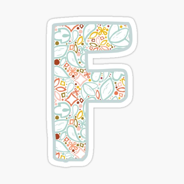 "Letter F - Monogram" Sticker for Sale by emporiumjulium | Redbubble