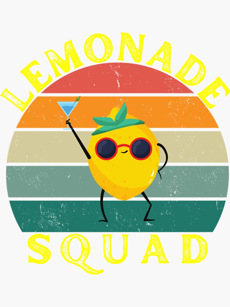 "awesome lemonade squad Retro funny lemon " Sticker for Sale by ...