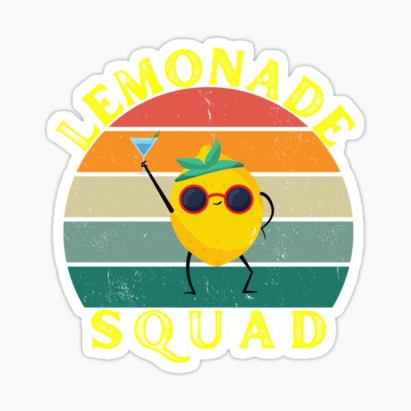 "awesome lemonade squad Retro funny lemon " Sticker for Sale by ...