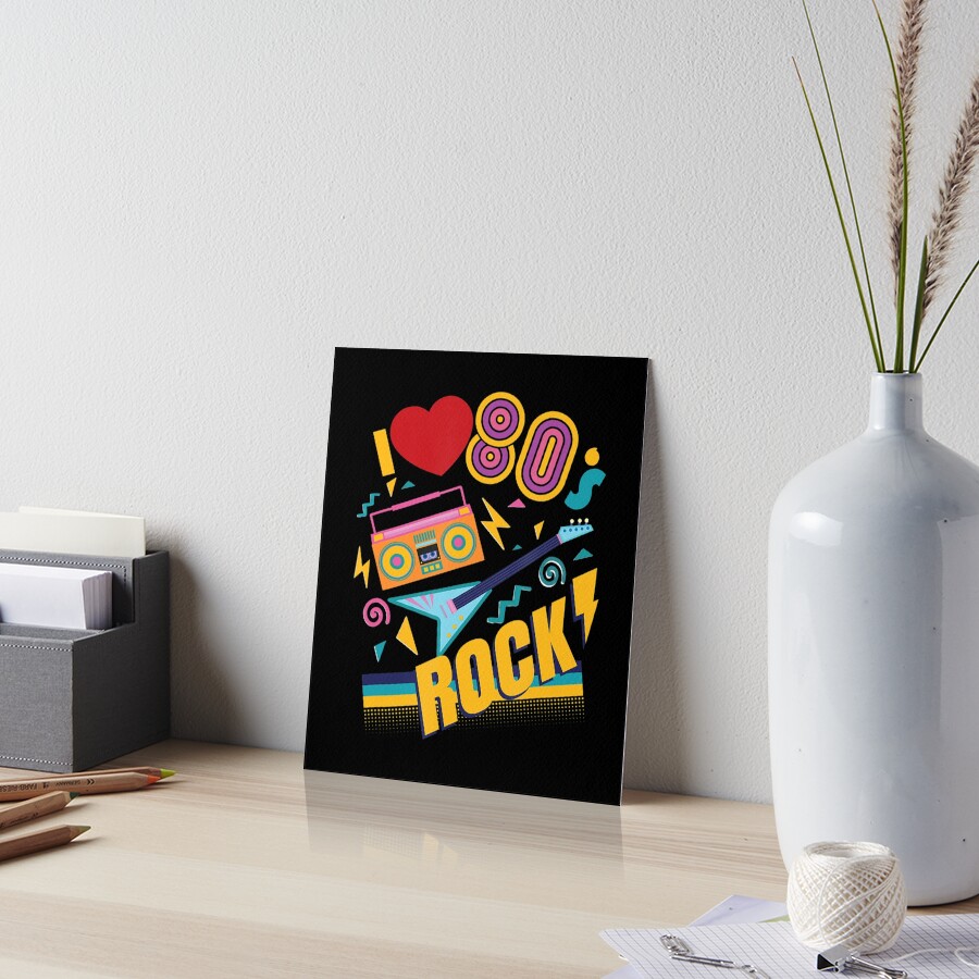 "80S 80Ies Eighties Retro Party Rock Flashback" Art Board Print for ...