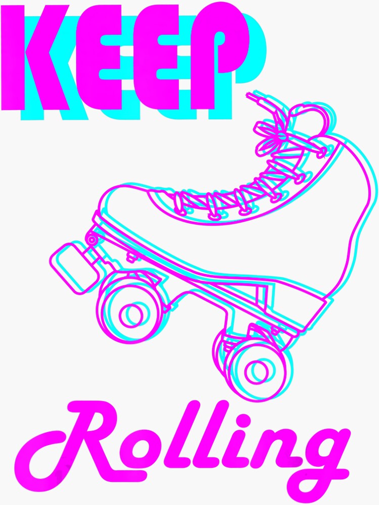 "80S Keep Rolling Hobbies Roller Skate" Sticker for Sale by NagoyaWard ...