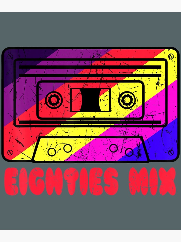 "80S Mix 1980S Retro Nineteen Eighties Vintage Throwback Pop" Art Print ...