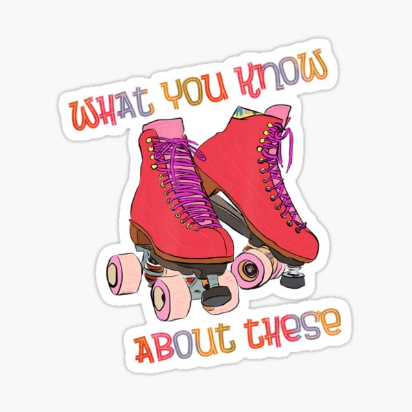 "80S Roller Skates Roller Skating Disco Skates Vintage" Sticker for ...