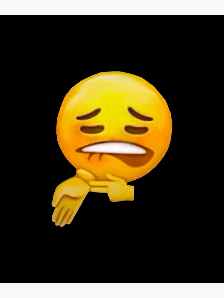 Poster « Sheesh Face Meme mordant la lèvre et pointant vers le bras ...