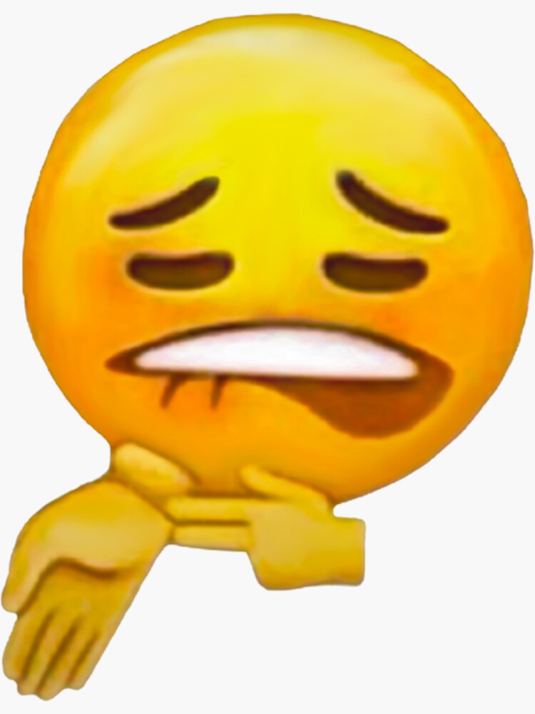 "Sheesh Face Meme Biting Lip And Pointing At Arm Pullover " Sticker for ...