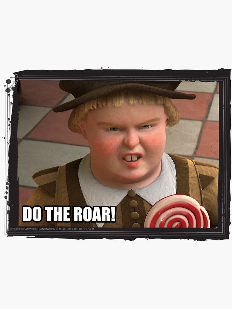 "Shrek Do The Roar Meme Framed Poster Pullover " Sticker for Sale by ...