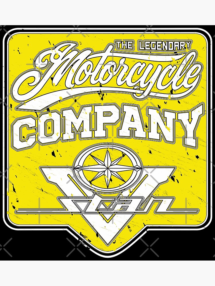 "The Legendary Motorcycle Company Yellow" Poster for Sale by ...