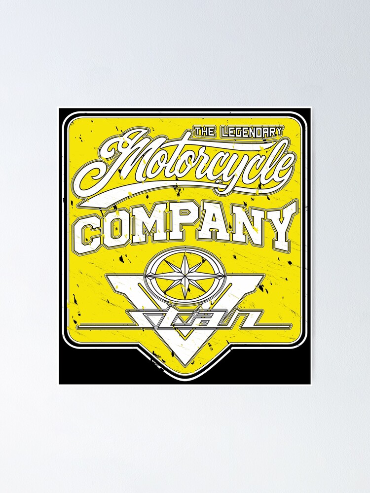 "The Legendary Motorcycle Company Yellow" Poster for Sale by ...
