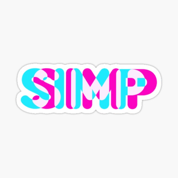 "SIMP Meme Funny Anaglyph Type Humor Pullover " Sticker for Sale by ...