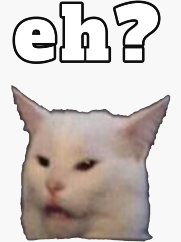 "Smudge the Cat - Dinner Cat Meme" Sticker for Sale by PhuongTrynh ...