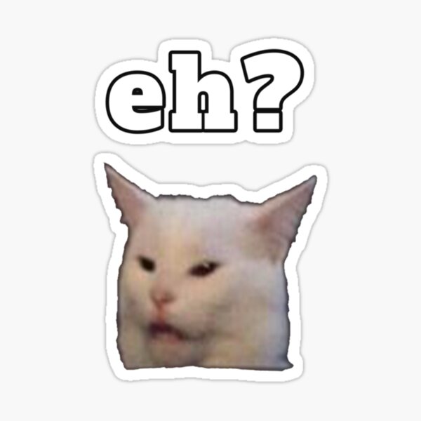 "Smudge the Cat - Dinner Cat Meme" Sticker for Sale by PhuongTrynh ...