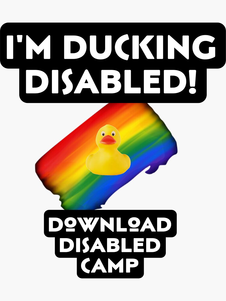 "Disability Duck" Sticker for Sale by Rhi-jones | Redbubble