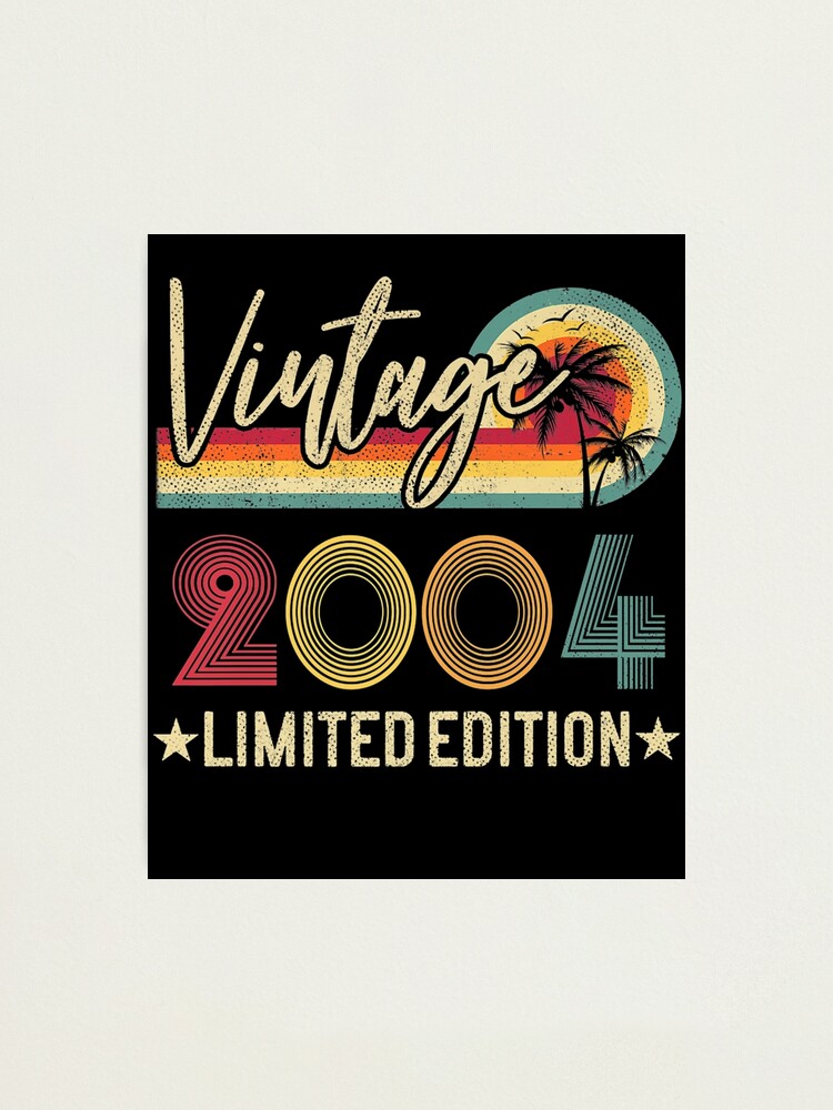 "Vintage 2004 Limited Edition Born In 2004 18th Birthday Gift 18 Years ...